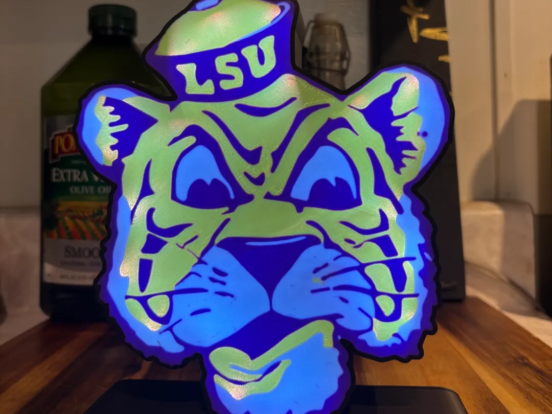 LSU Tiger Light Box - Free 3D Print Model - MakerWorld