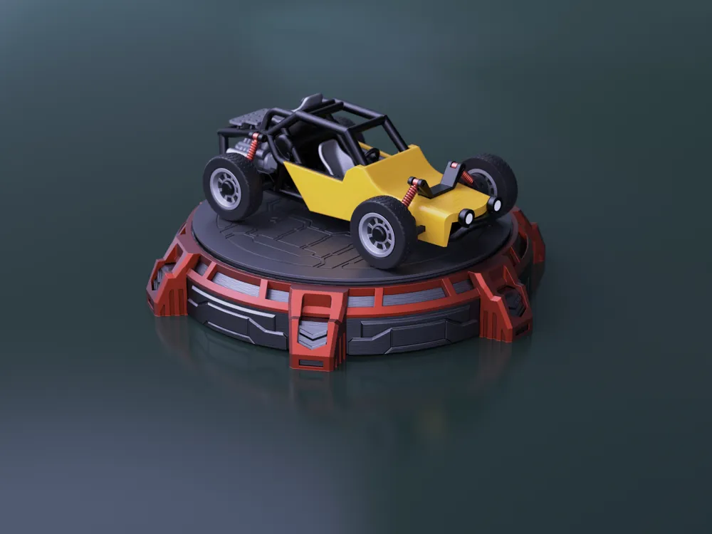 Mechanical-style Display Turntable by 上进的up主 - MakerWorld