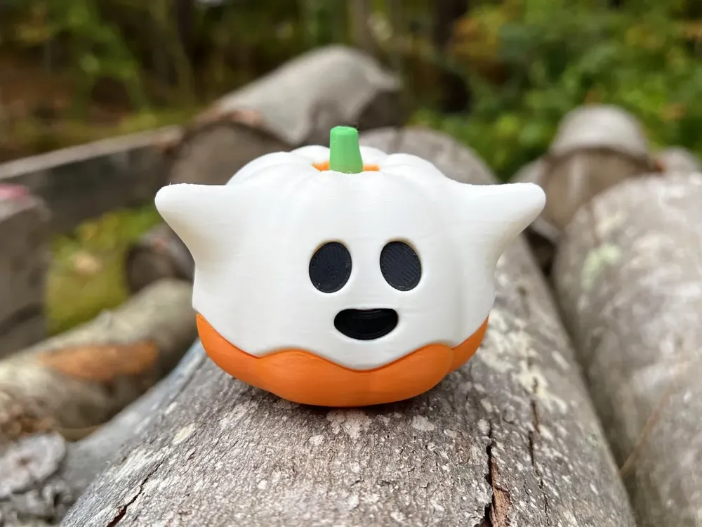 Ghost Pumpkin Remixed by LuisBA MakerWorld: Download Free 3D Models