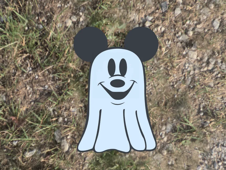 Mickey Ghost Sticky Note Holder - Free 3D Print Model - MakerWorld