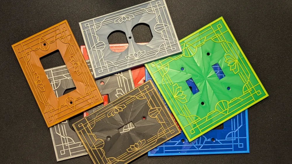 Oversize Art Deco Style Cover Plates by Wile E. 3D MakerWorld: Download ...