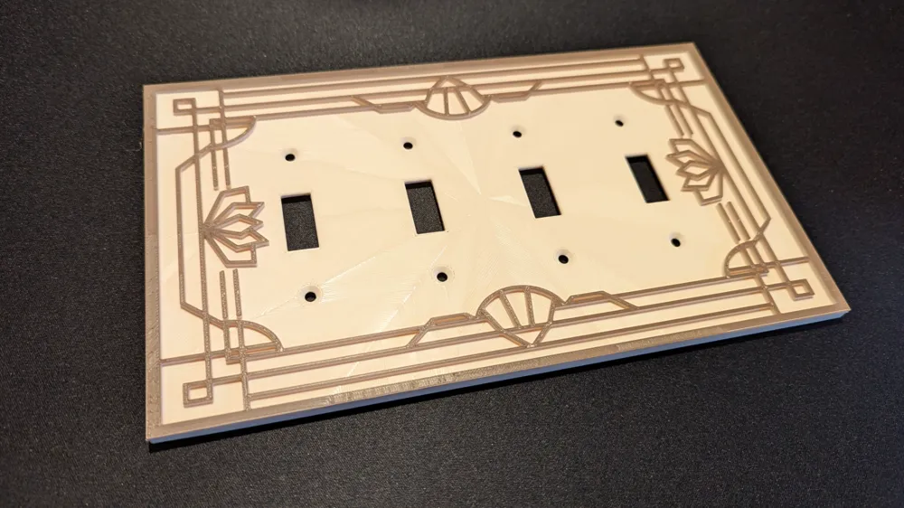 Oversize Art Deco Style Cover Plates by Wile E. 3D MakerWorld: Download ...