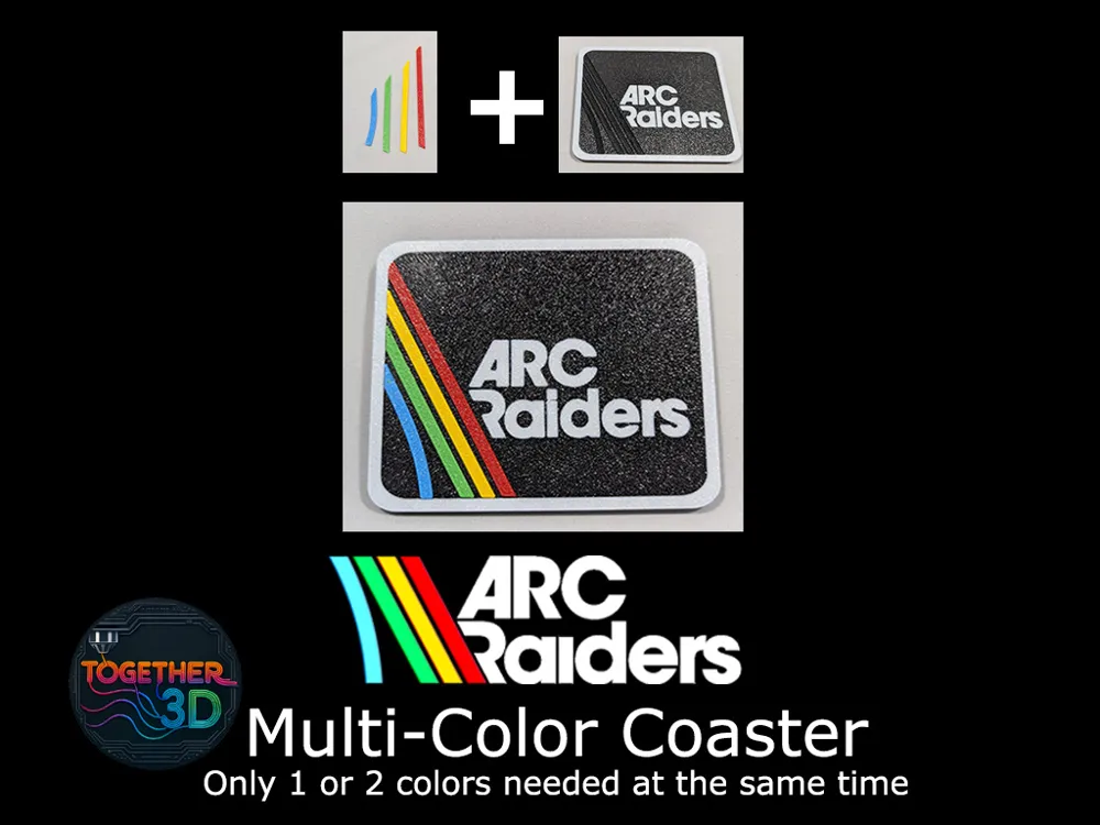 Arc Raiders multi-color coaster by Together 3D MakerWorld: Download ...