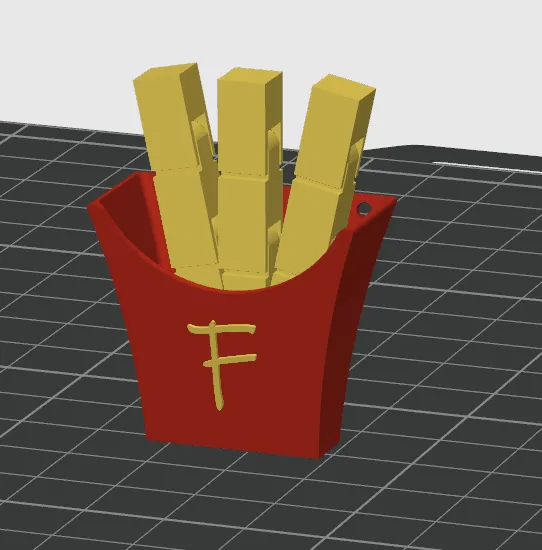 Fries, Fast food keychain flexi, articulated by dm - MakerWorld