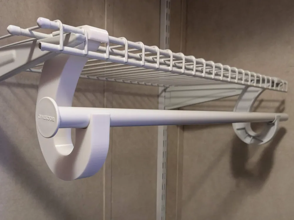 Adjustable ClosetMaid SuperSlide Rod Bracket - Free 3D Print Model ...