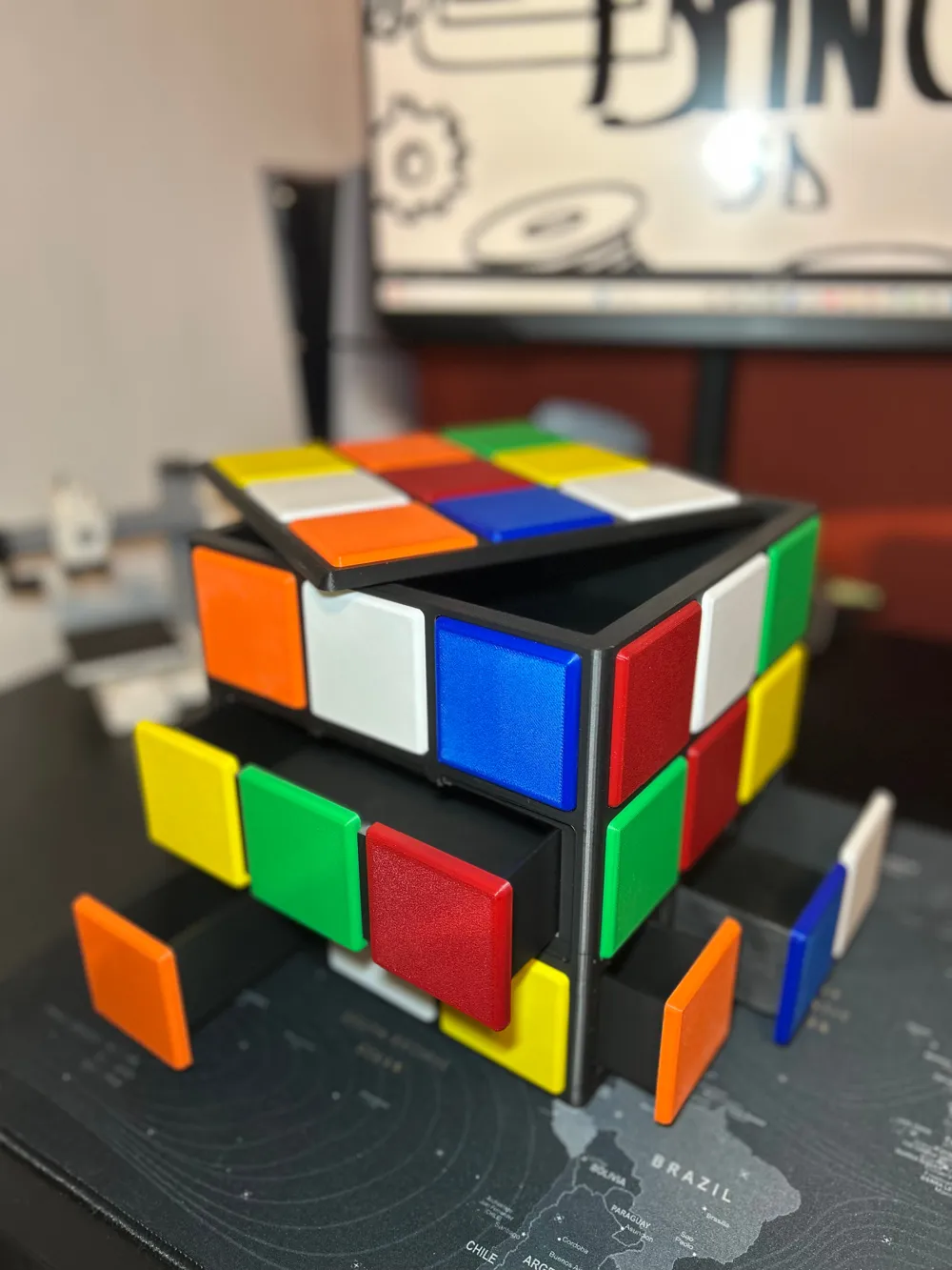 20cm Rubik's Cube with 4 Hidden Drawers by Dano98 MakerWorld: Download ...