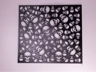 Skull Stencil - Free 3D Print Model - MakerWorld