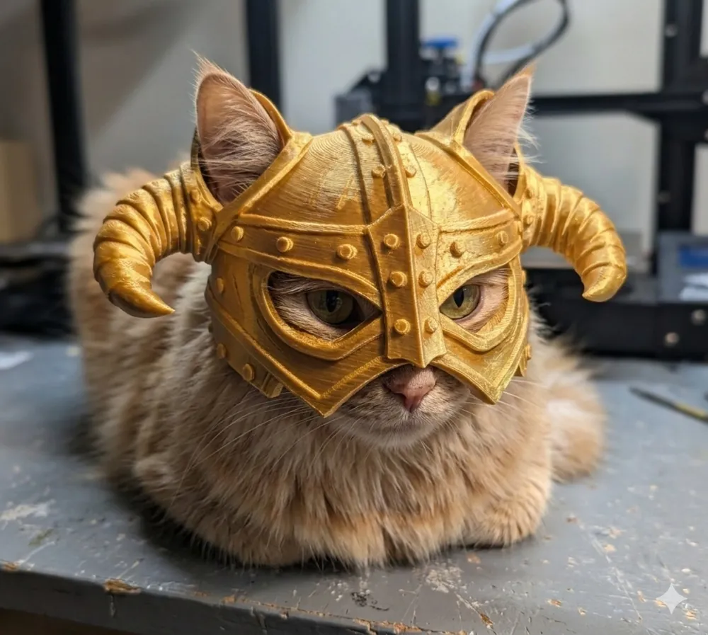 Skyrim iron cat helmet - Free 3D Print Model - MakerWorld