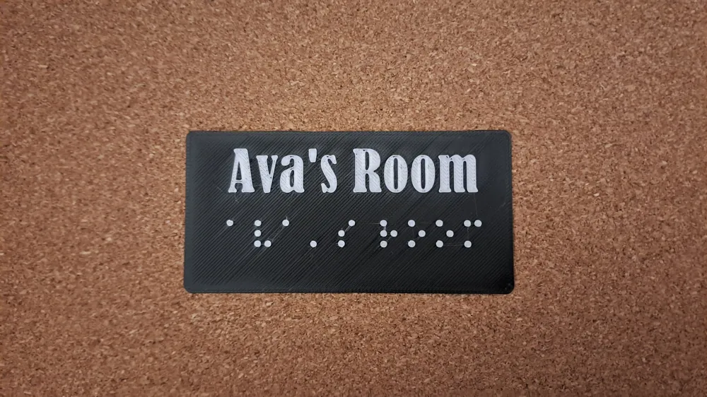 Braille Name - Ava's Room by 3DPS-J - MakerWorld