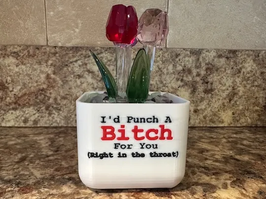 Funny flower box customizable - Free 3D Print Model - MakerWorld
