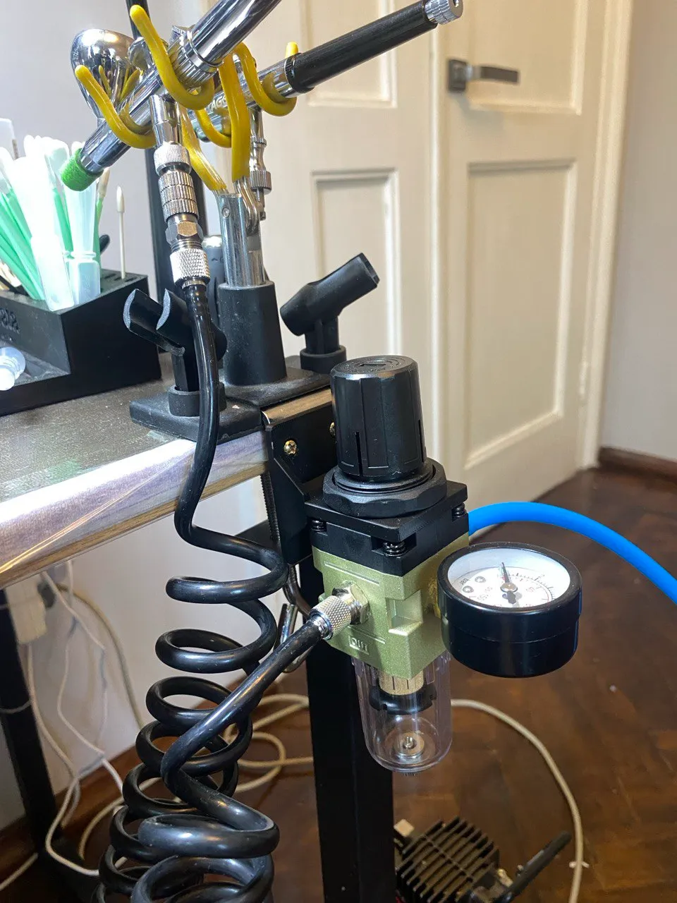 Air reductor mount for airbrush desk holder by igor_kovalsky - MakerWorld