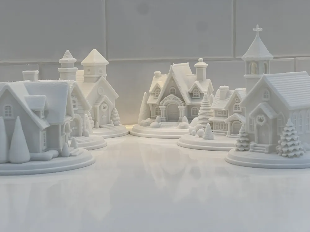 Winter Village Collection - Free 3D Print Model - MakerWorld