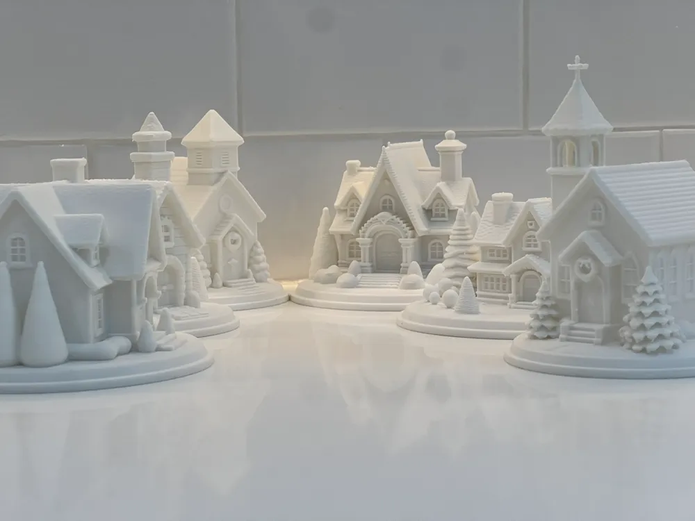 Winter Village Collection - Free 3D Print Model - MakerWorld