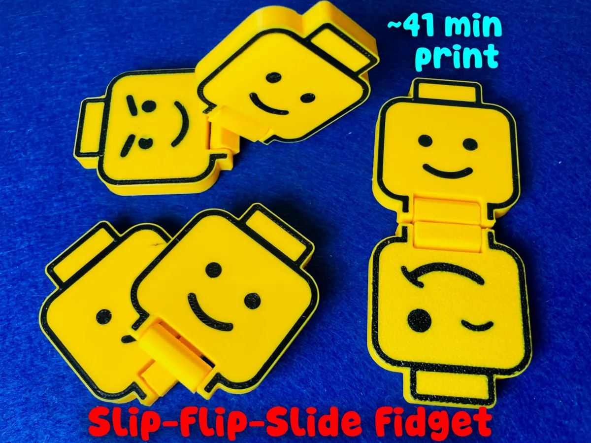 Fidget Curseur + Retournement Tête de Brique - Impression en Place ...