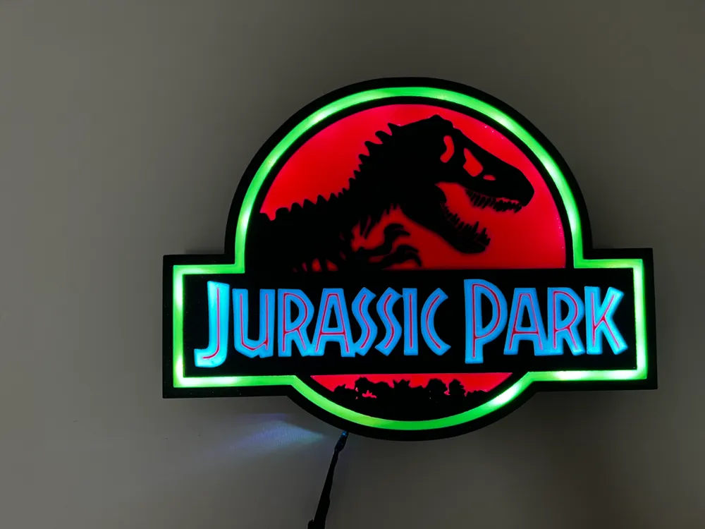Jurassic Park Light Box - Free 3D Print Model - MakerWorld