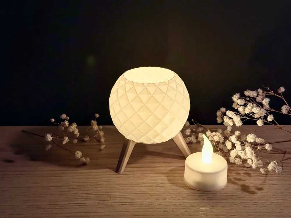 Tealight Trio Design | 6cm height, 8cm Ø by - MakerWorld