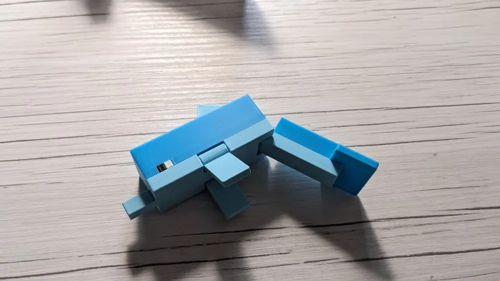 Minecraft Dolphin Articulated - Free 3D Print Model - MakerWorld