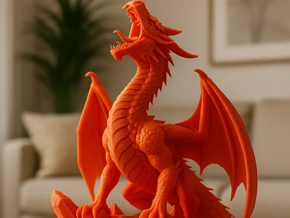 Storm Dragon – Fury of Skybound Flame - Free 3D Print Model - MakerWorld