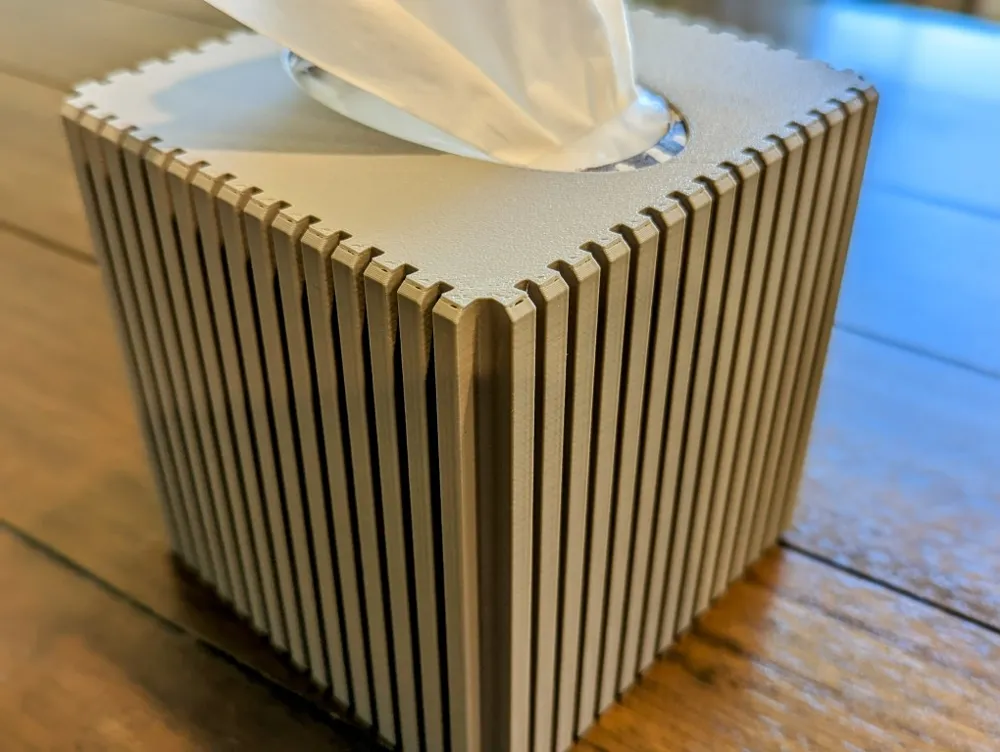 Vase Mode Tissue Box with Snap-in Adornments by Ken Mills - MakerWorld