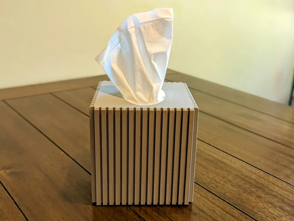 Vase Mode Tissue Box with Snap-in Adornments by Ken Mills - MakerWorld