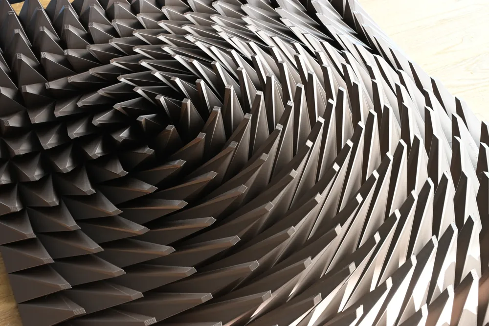 Arte da parete stampata in 3D - Vortice di Rame - Modello di stampa 3D ...