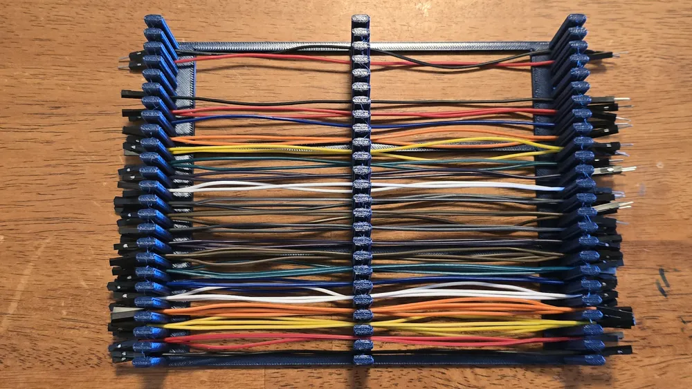 Large Breadboard Jumper Wire Organizer - 24 Slots - Free 3D Print Model ...