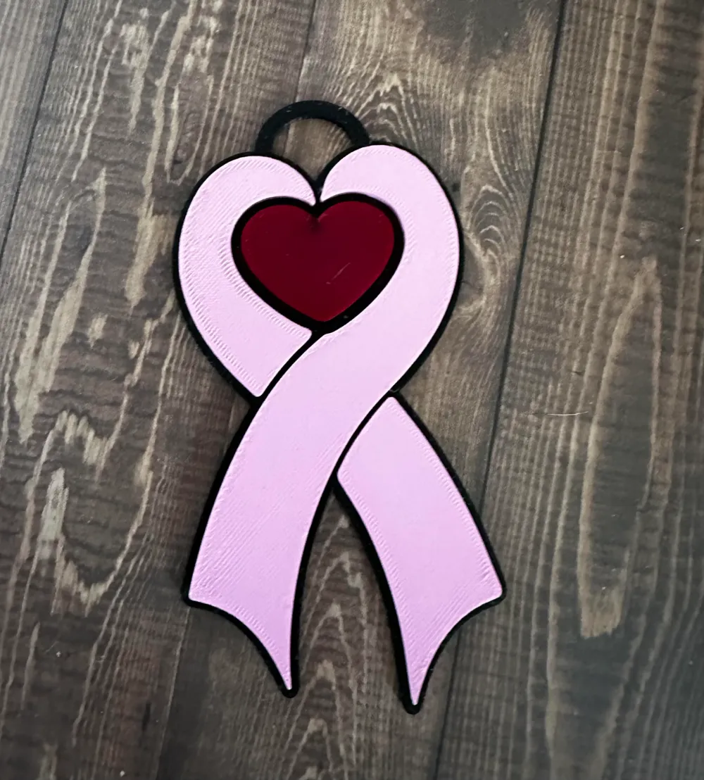 PINK RIBBON HEART by kjcaissie - MakerWorld