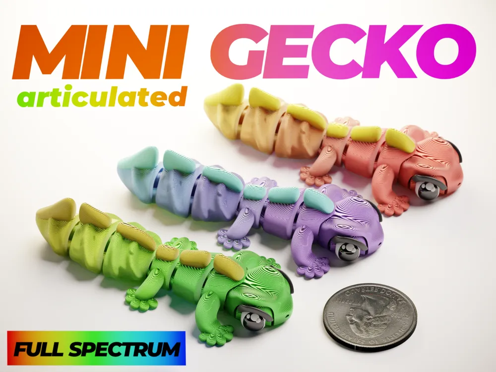 Articulated MINI GECKO! - Free 3D Print Model - MakerWorld