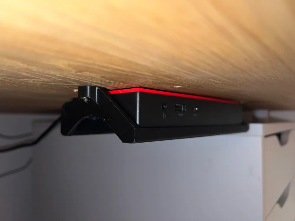 Mount under the desk for ThinkPad Docking Station - Free 3D Print Model ...