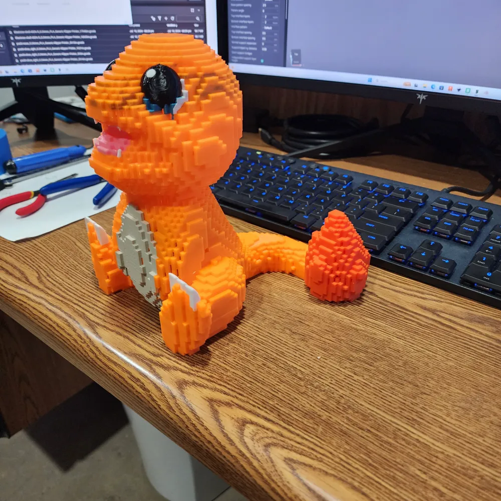 Pixel art Pokemon Charmander by TCS3d - MakerWorld