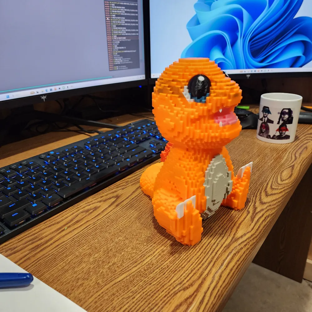 Pixel art Pokemon Charmander by TCS3d - MakerWorld