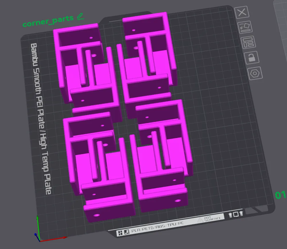 DIY Shelf Corner Connector parts (18mm) - Free 3D Print Model - MakerWorld
