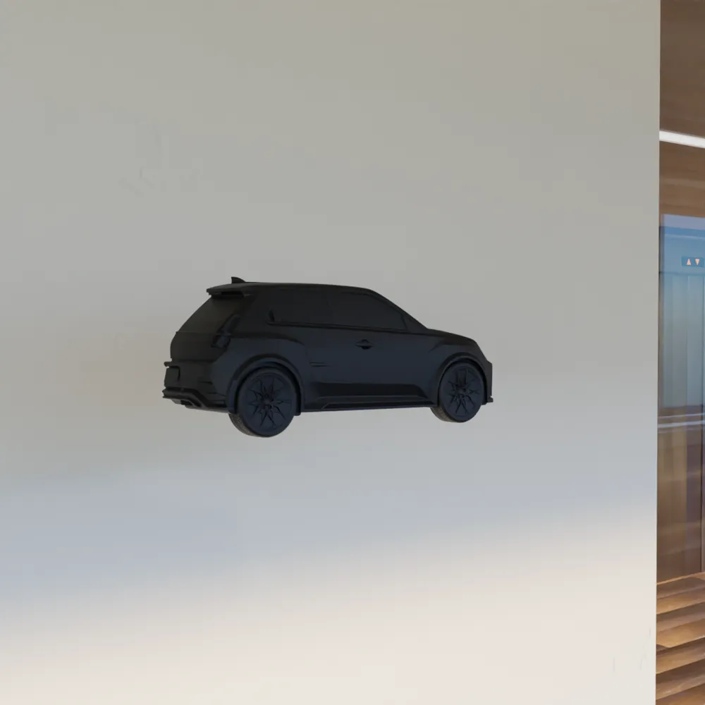 Alpine A290 Wall Art - Side View - Free 3D Print Model - MakerWorld