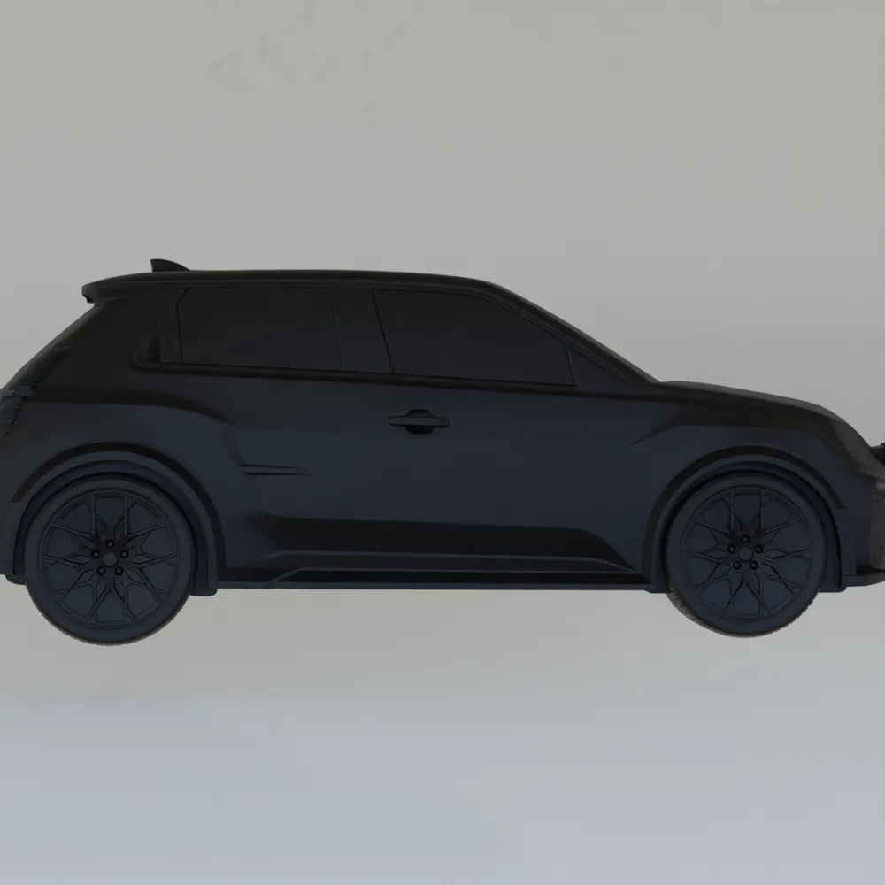 Alpine A290 Wall Art - Side View - Free 3D Print Model - MakerWorld