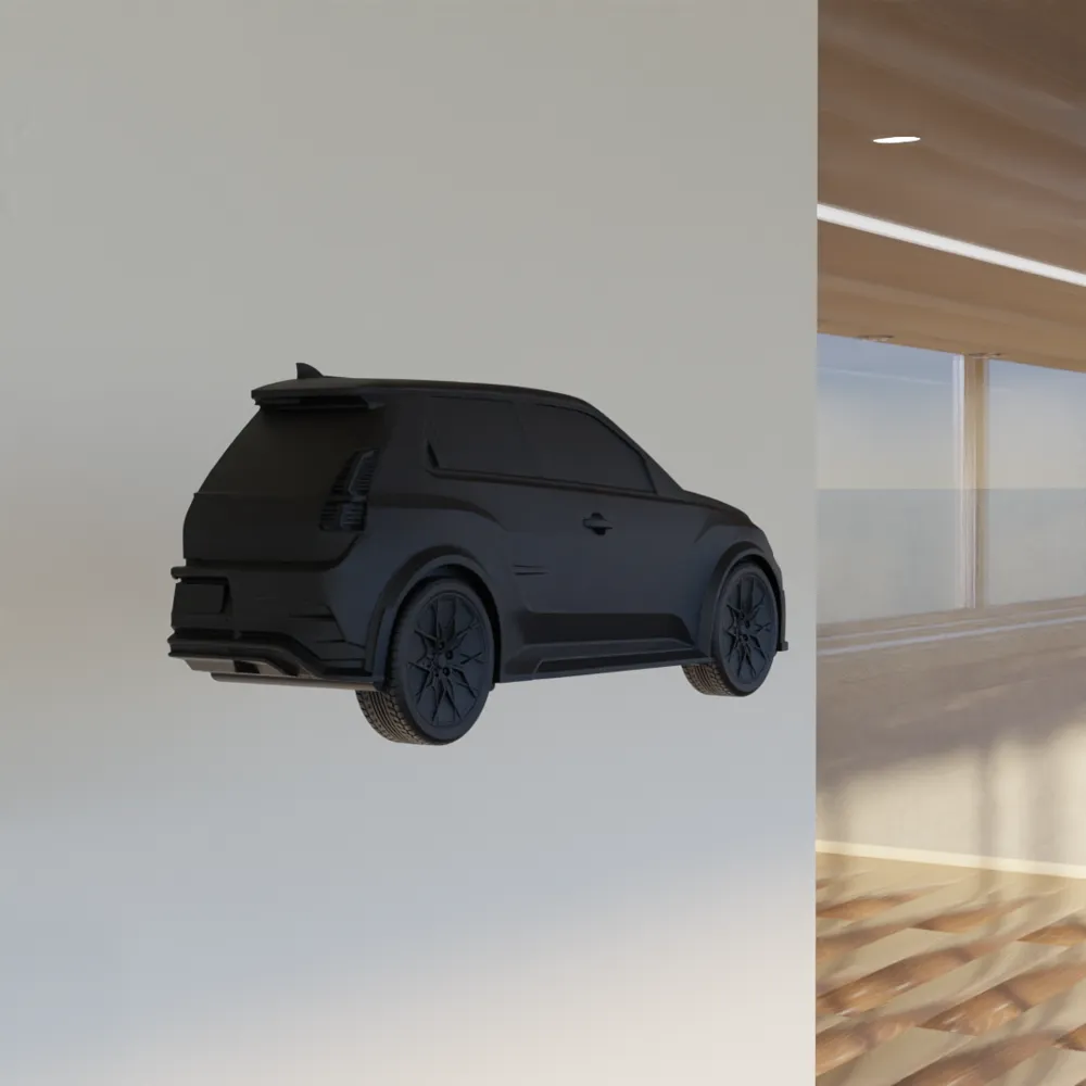 Alpine A290 Wall Art - Side View - Free 3D Print Model - MakerWorld