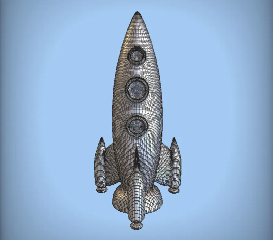 Retro Rocket Ship 2.0 by Pocahontas - MakerWorld