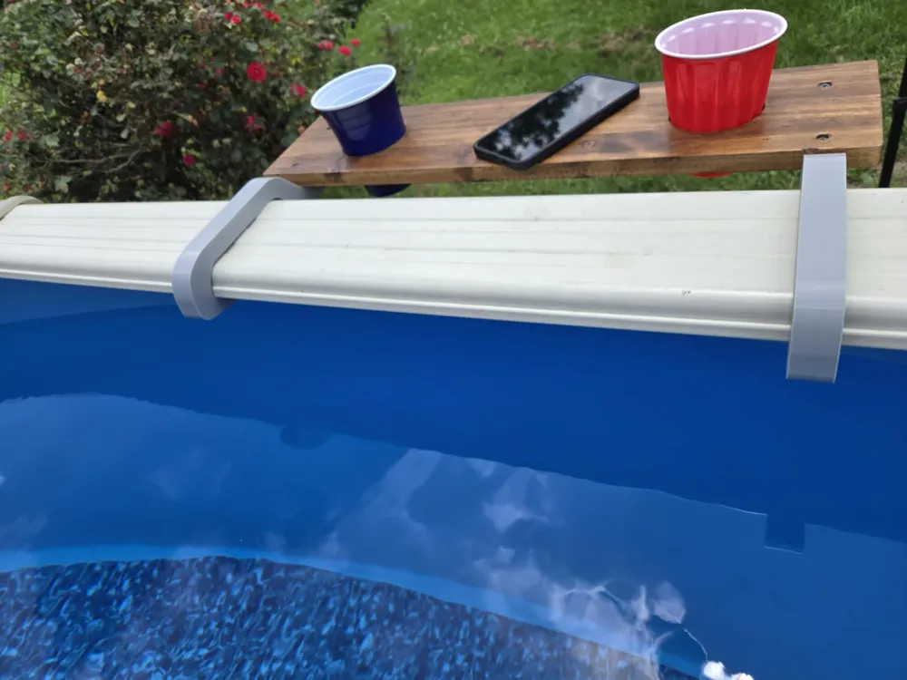 swimming pool rail mount shelf brackets - Free 3D Print Model - MakerWorld
