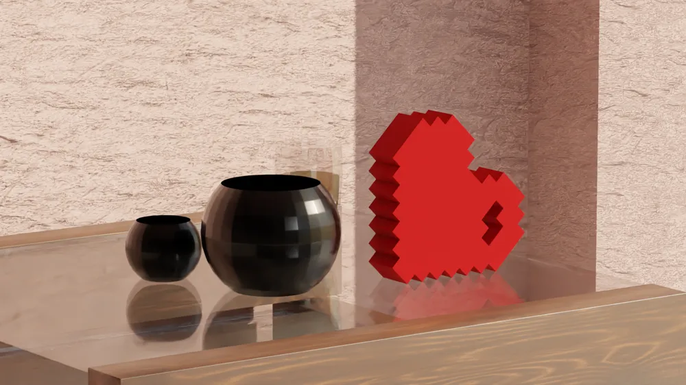 Pixel Heart - Home Decoration by calebtimoteo - MakerWorld