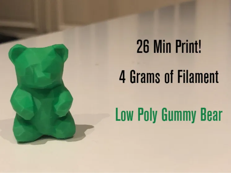 Low Poly Gummy Bear - Free 3D Print Model - MakerWorld