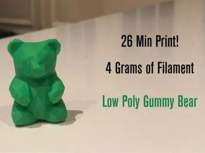 Low Poly Gummy Bear - Free 3D Print Model - MakerWorld