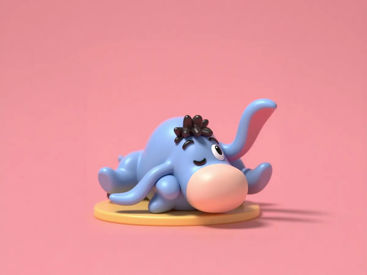 Eeyore with his ears up - Winnie the Pooh Disney animation merchandise ...