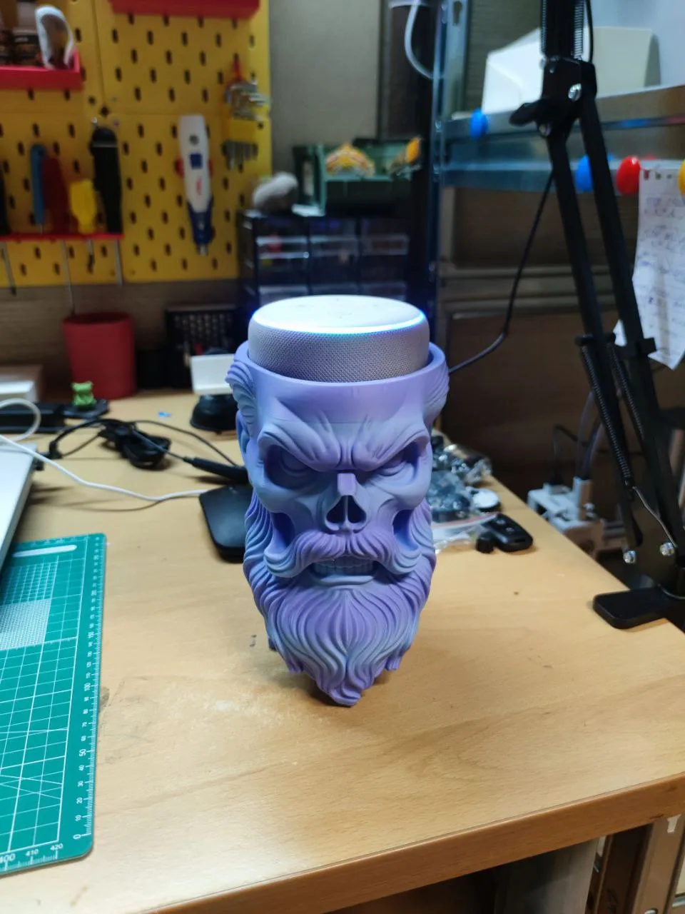 Echo Dot Stand – “The Elder Skull” - Free 3D Print Model - MakerWorld