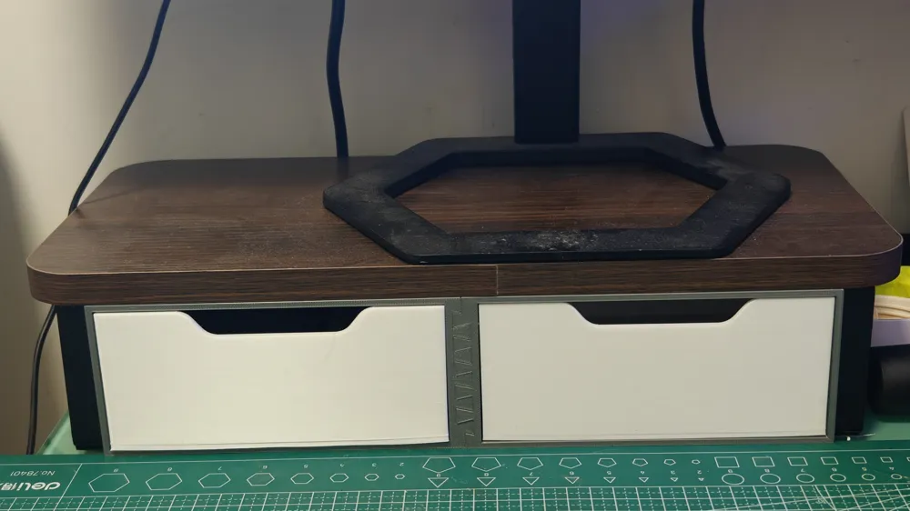 Monitor riser desktop storage box tool storage - Free 3D Print Model ...