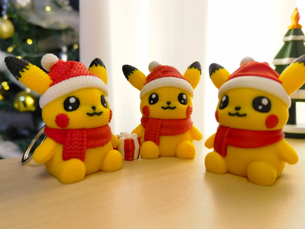 Adorable Pikachu Knitted Keychain Toy by 花田小猫 MakerWorld: Download Free ...