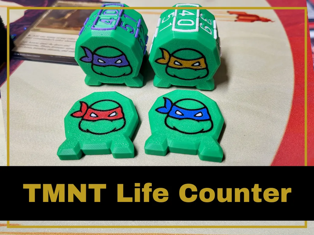 TMNT Full Colors Life Counter - Free 3D Print Model - MakerWorld