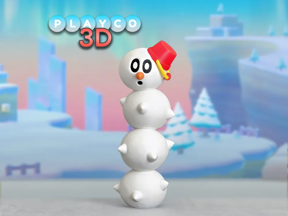 Snow Pokey from Mario Bros. Multi-Part by Playco3D - MakerWorld