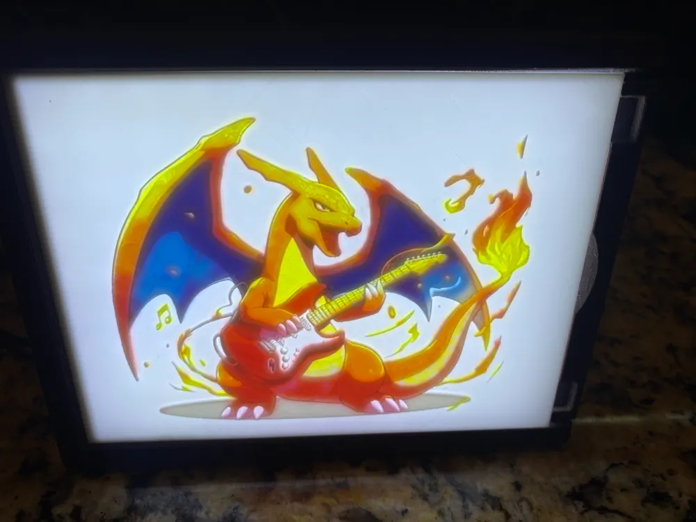 Guitarizard - Charizard Pokemon playing guitar lithophane by cozmogeek ...