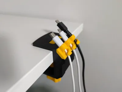 Desk clamp cable holder - Modular by D4V3IG MakerWorld: Download Free ...