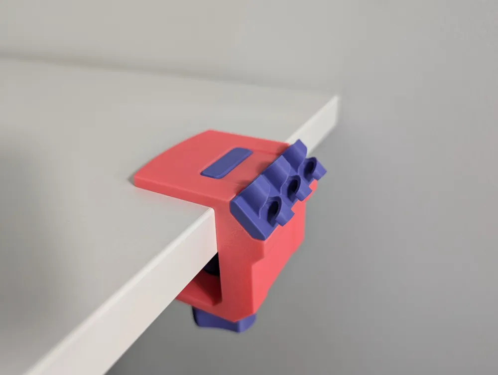 Desk clamp cable holder - Modular - Free 3D Print Model - MakerWorld
