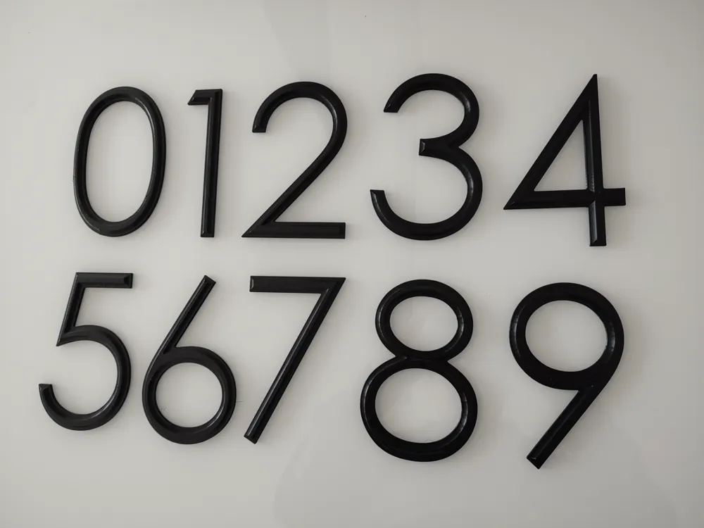 Modern House Numbers 0-9 by darklight3d - MakerWorld
